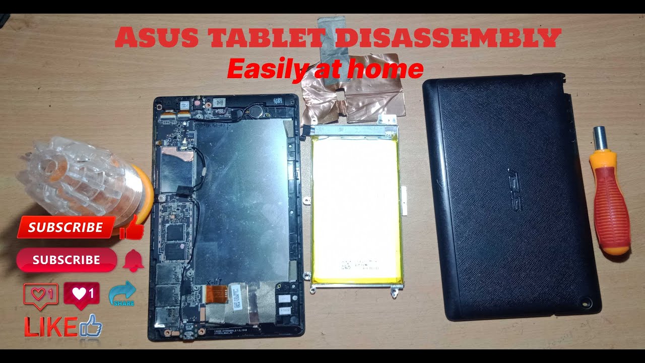 Asus Tablet Disassembly / Teardown || How to open a Asus tablet / what ...