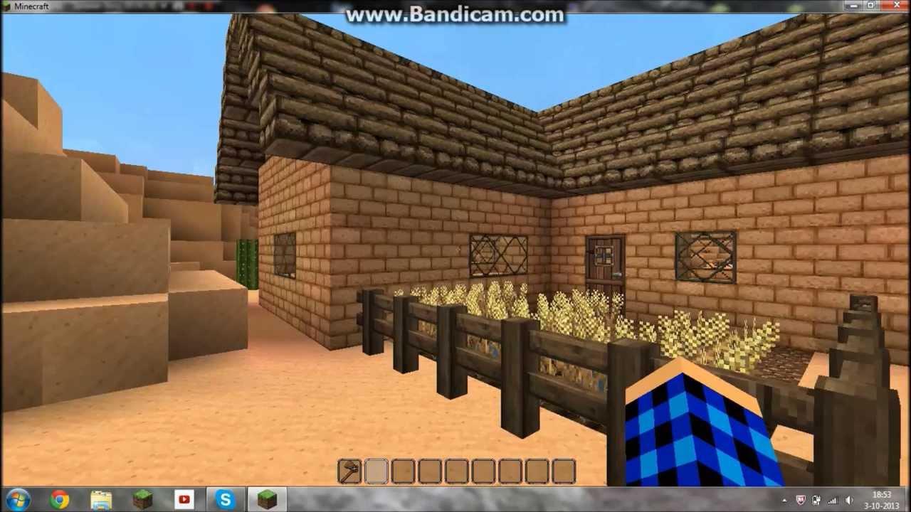 minecraft tutorial - sandstone house - YouTube