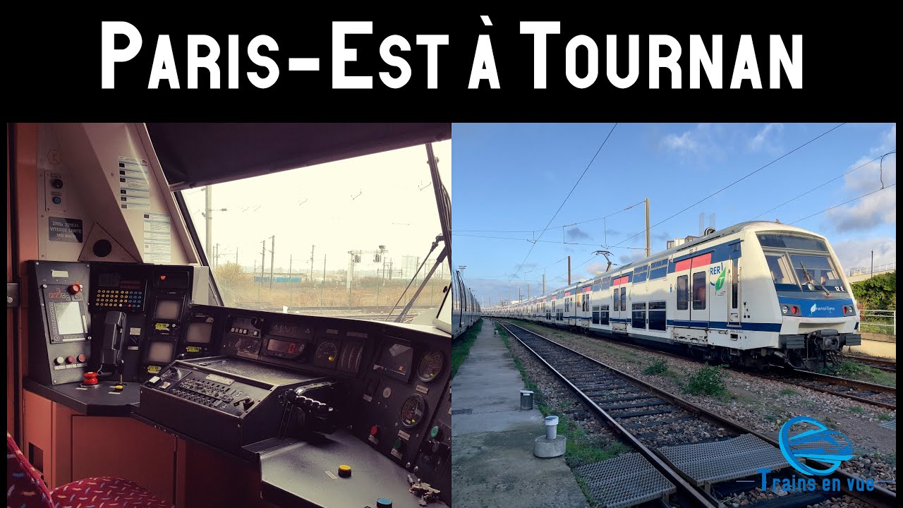 4K CABRIDE Mi2N - Voyage en cabine de Paris EST à Tournan sur le RER E ...