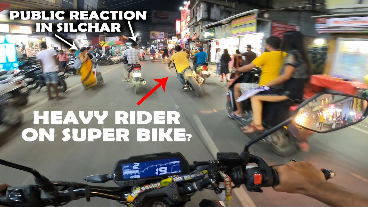 HEAVY RIDER ON SUPER BIKE || PUBLIC REACTION IN SILCHAR || DAILY VLOG ...