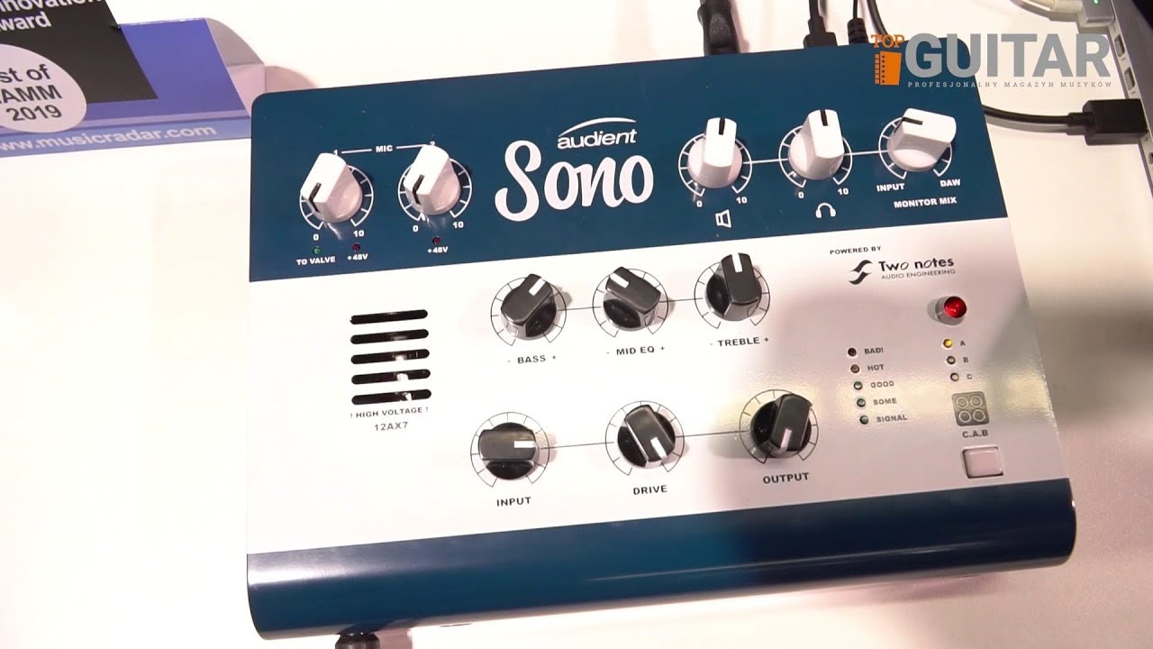 Audient Sono Demo Sound @ NAMM 2019, Guitar Amp Modelling & Recording ...