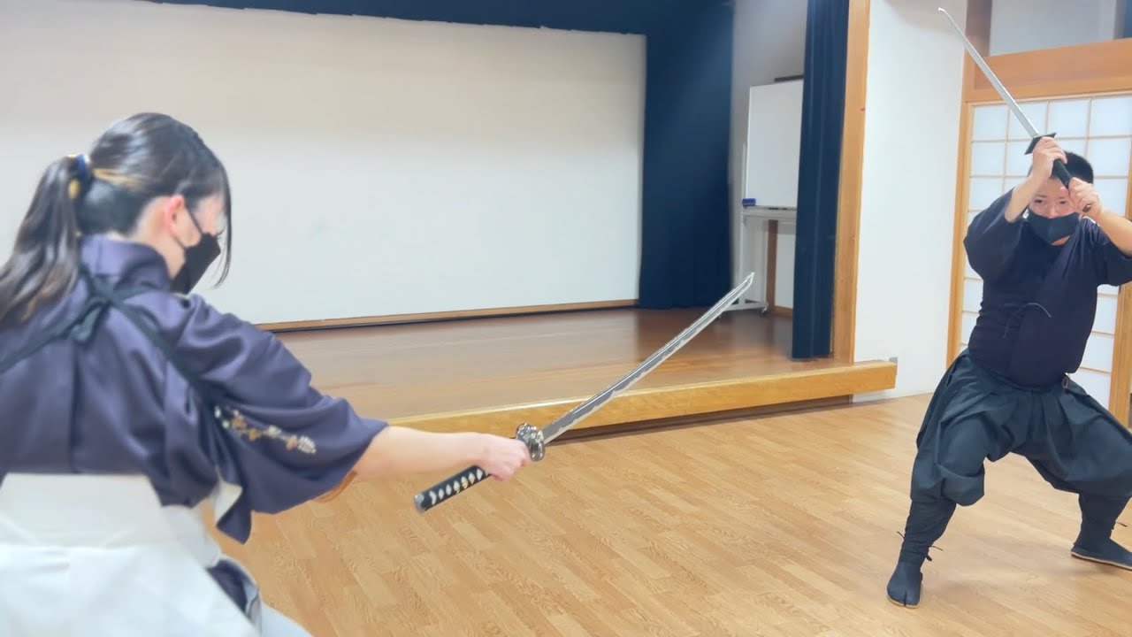 Action movie - Katana battle training 2 - YouTube