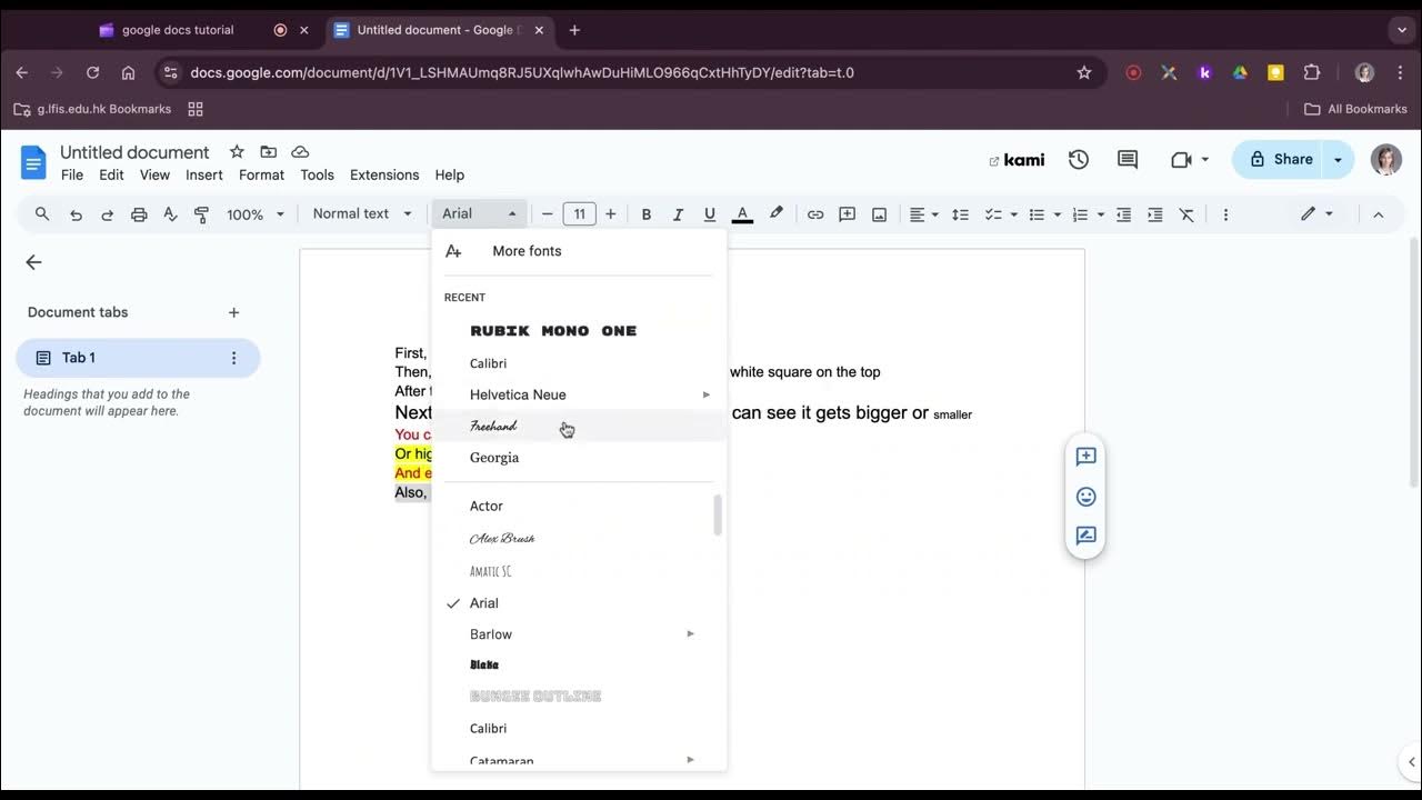 google docs tutorial - YouTube