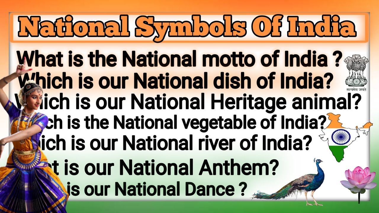 National Symbols of India | Gk For National Symbols | India Gk ...