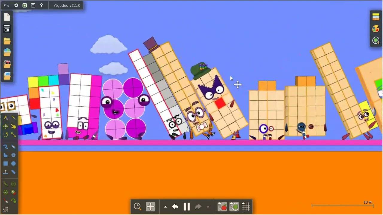 Algodoo - Numberblocks - O chão é lava - brincadeira divertida - YouTube