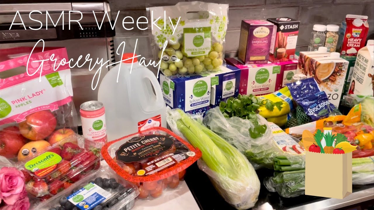 ASMR Weekly Grocery Haul - YouTube
