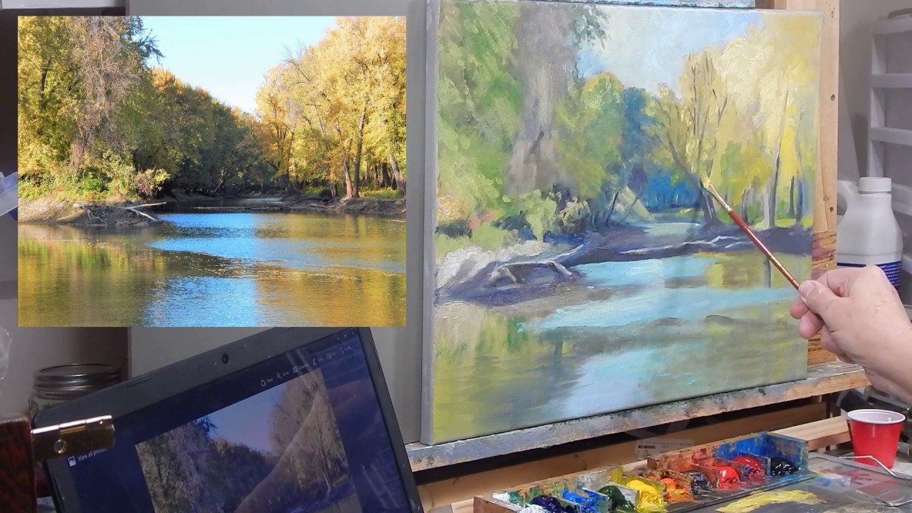 TomFisherArt 25 Final Stage of Painting Peaceful Stream 4 of 4 - YouTube