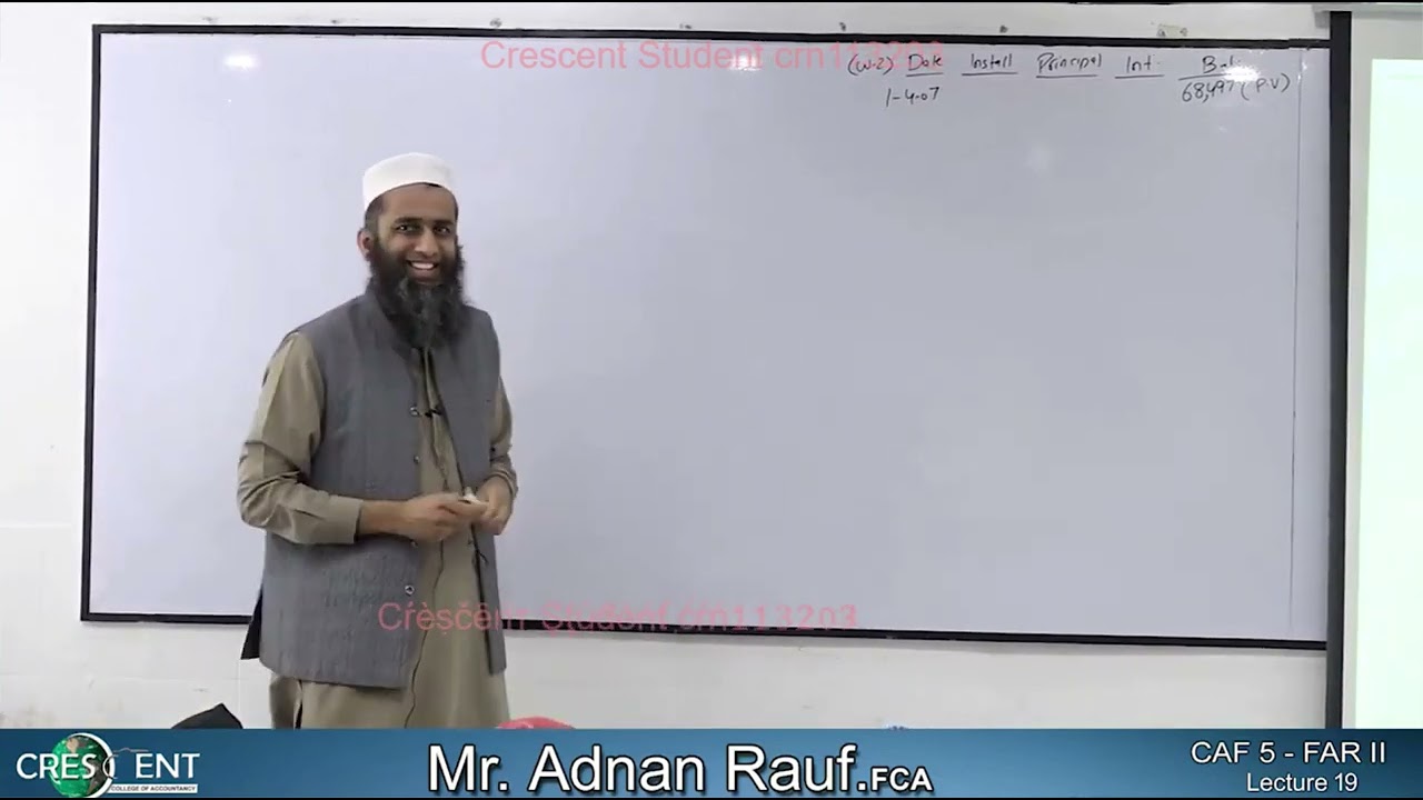 CAF 05 Sir ADNAN Rauf lecture 19 - YouTube