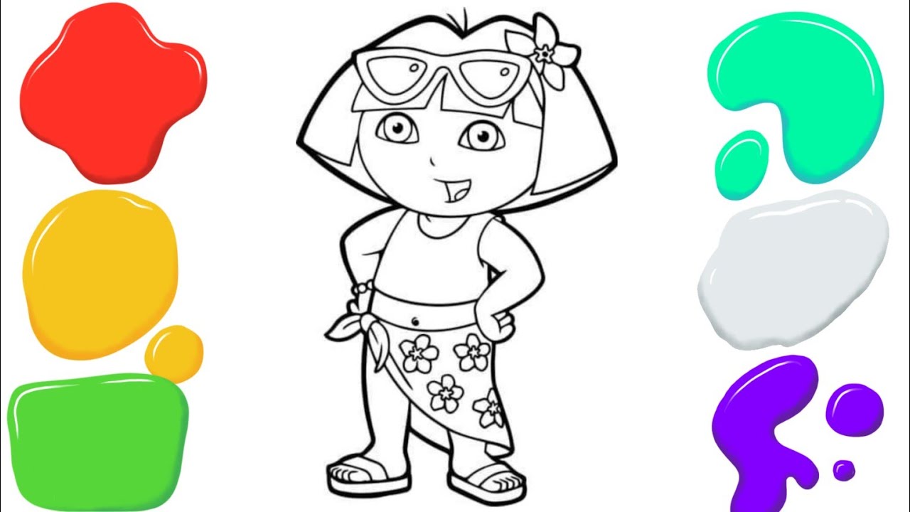 How to Paint a Dora the explorer 😯 Step by Step for Kids| Painting ...