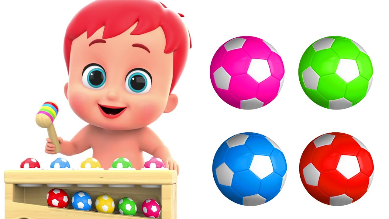 Learn Colors with Soccer Balls | Wooden Toy for Kids Live Stream - YouTube