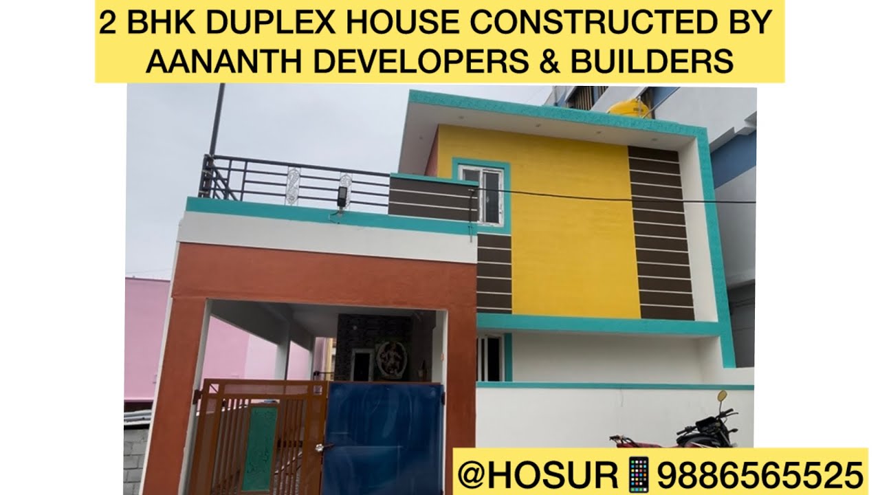 2BHK DUPLEX HOUSE CONSTRUCTED BY AANANTH DEVELOPERS & BUILDERS @HOSUR 📱9886565525 - YouTube
