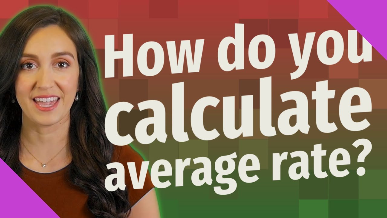 How do you calculate average rate? - YouTube
