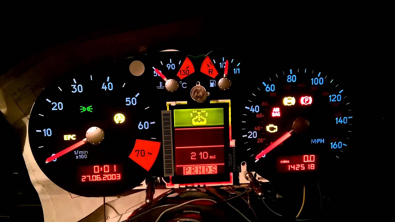 Audi TT cluster in Octavia mk1 test - YouTube