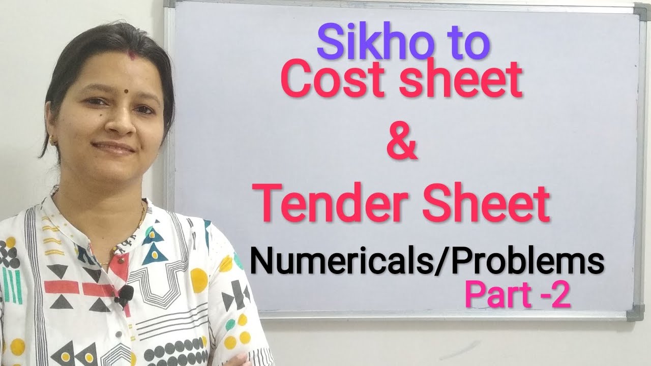 Tender Sheet Part-2 - YouTube