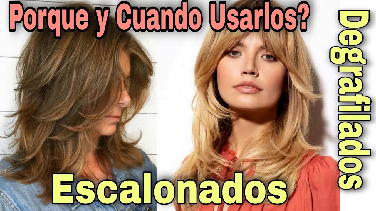 Cortes de Cabellos DEGRAFILADOS y ESCALONADOS Cuando Usarlos⁉️ y Cual ...
