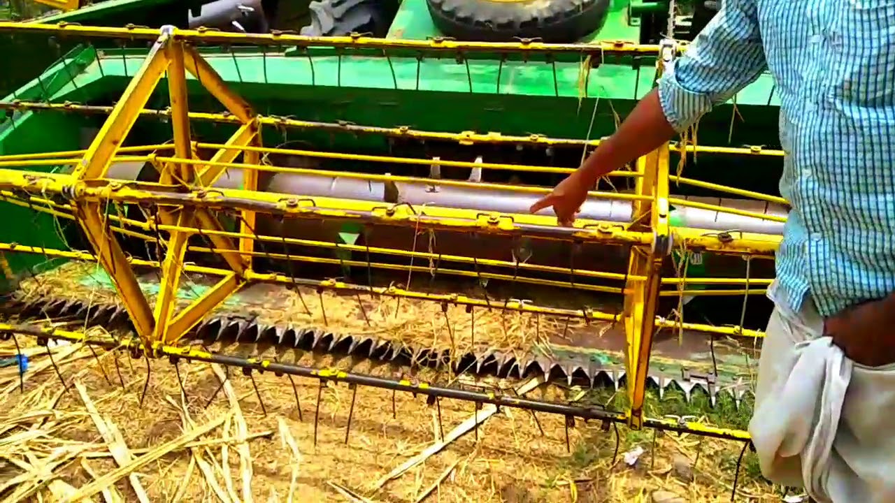 Interesting detail about paddy rice cutter machine - YouTube