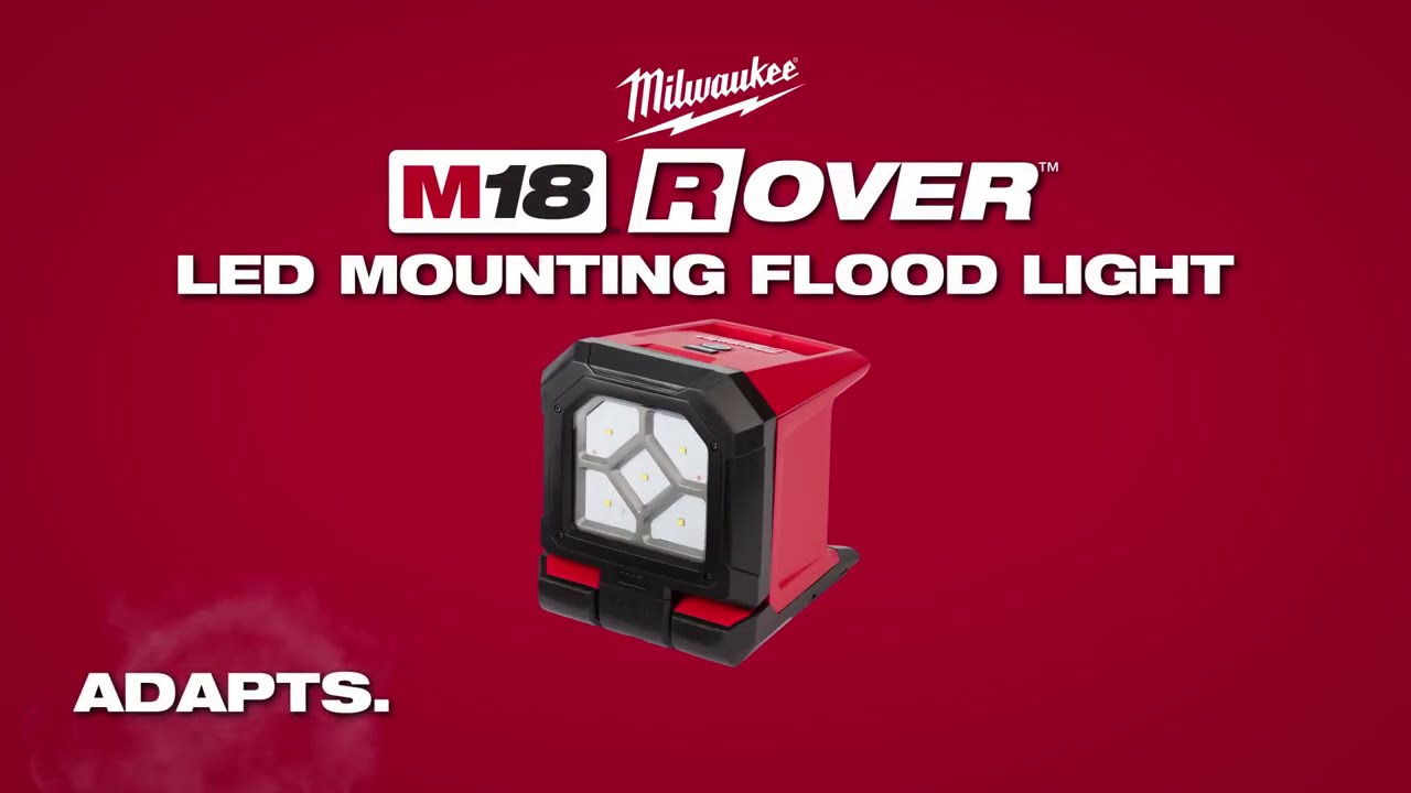 Milwaukee M18 Rover LED Mounting Flood Light 1500 Lumens 2365-20 - YouTube