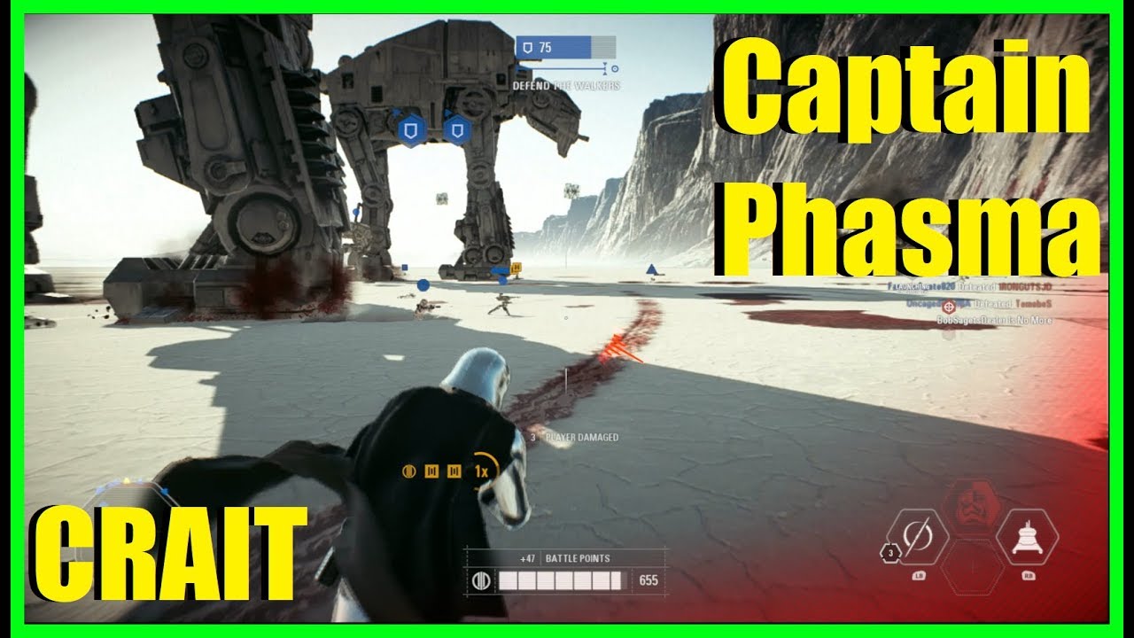 Star Wars Battlefront 2 - Captain Phasma on Crait gameplay! | The Last ...