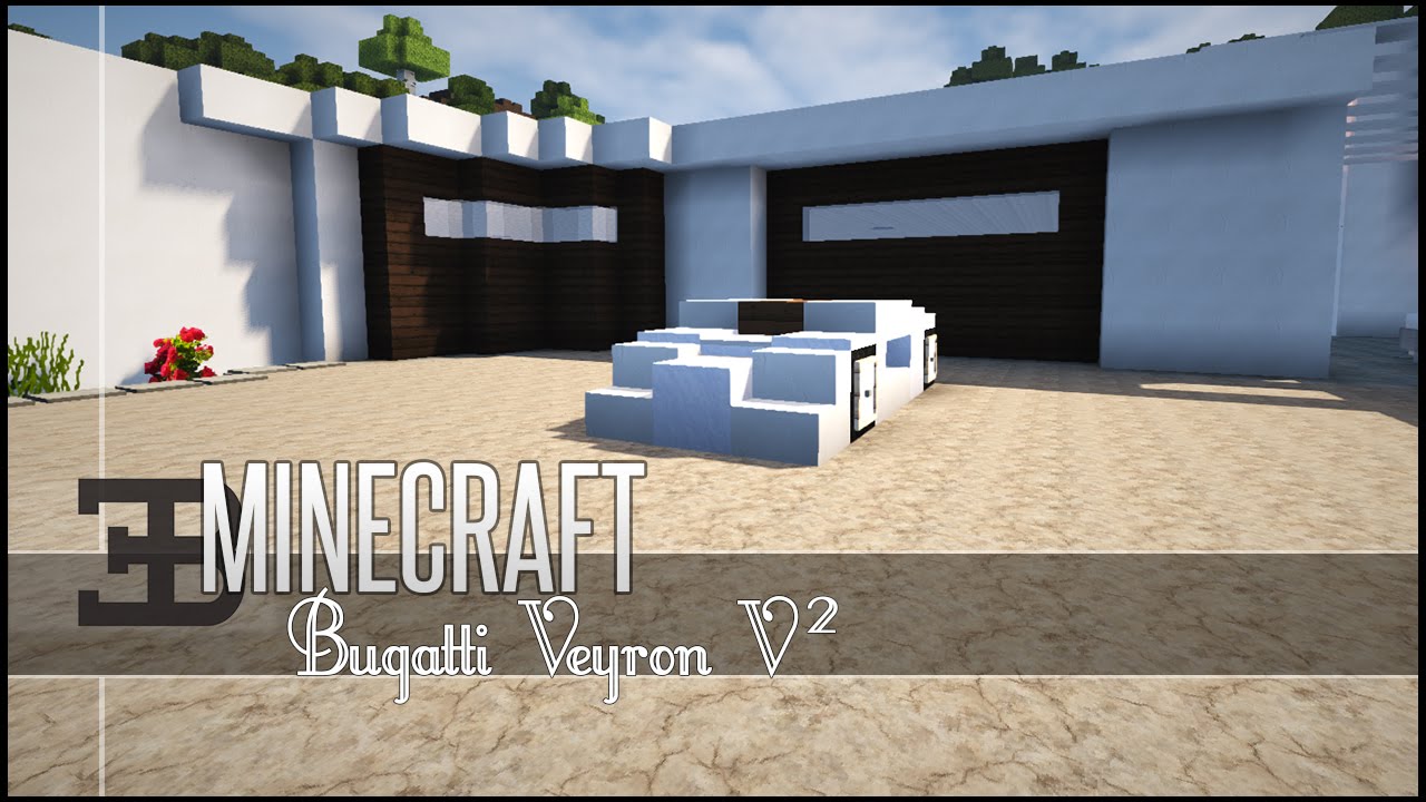 Minecraft Vehicle Tutorial - Bugatti Veyron V2 - YouTube