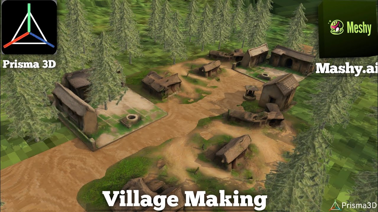 Mashy.ai + Prisma 3D Village Making// Prisma 3D Village Modeling # ...