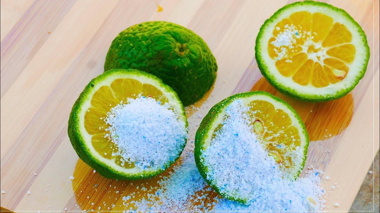 Simple recipe for cleaning, throw a soap powder into lemon, you will be ...