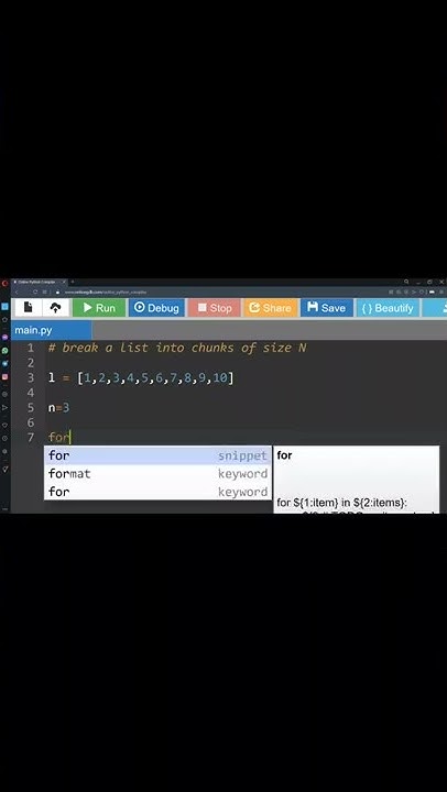 Break a list into chunks of size N in Python - YouTube