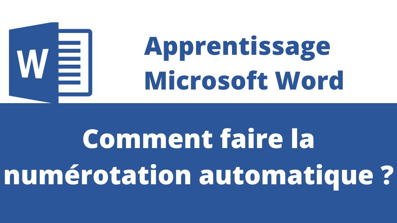 Astuce 5 Comment faire la numerotation automatique en Word ...