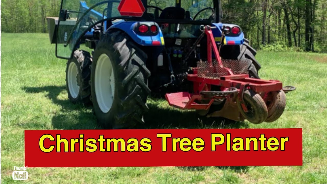 Planting Norway Spruce with 3-Point Tree Transplanter - YouTube