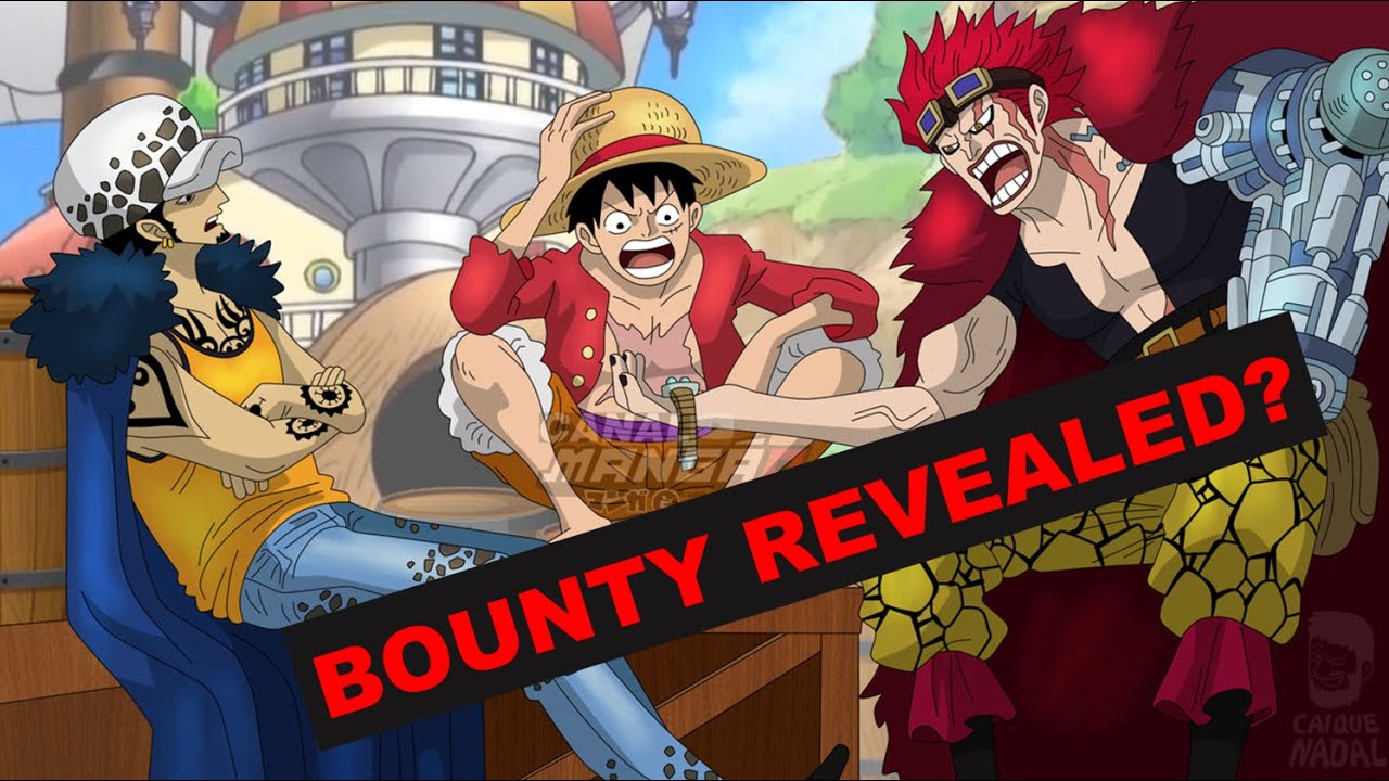 Luffy, Law and Kid bounty revealed - YouTube