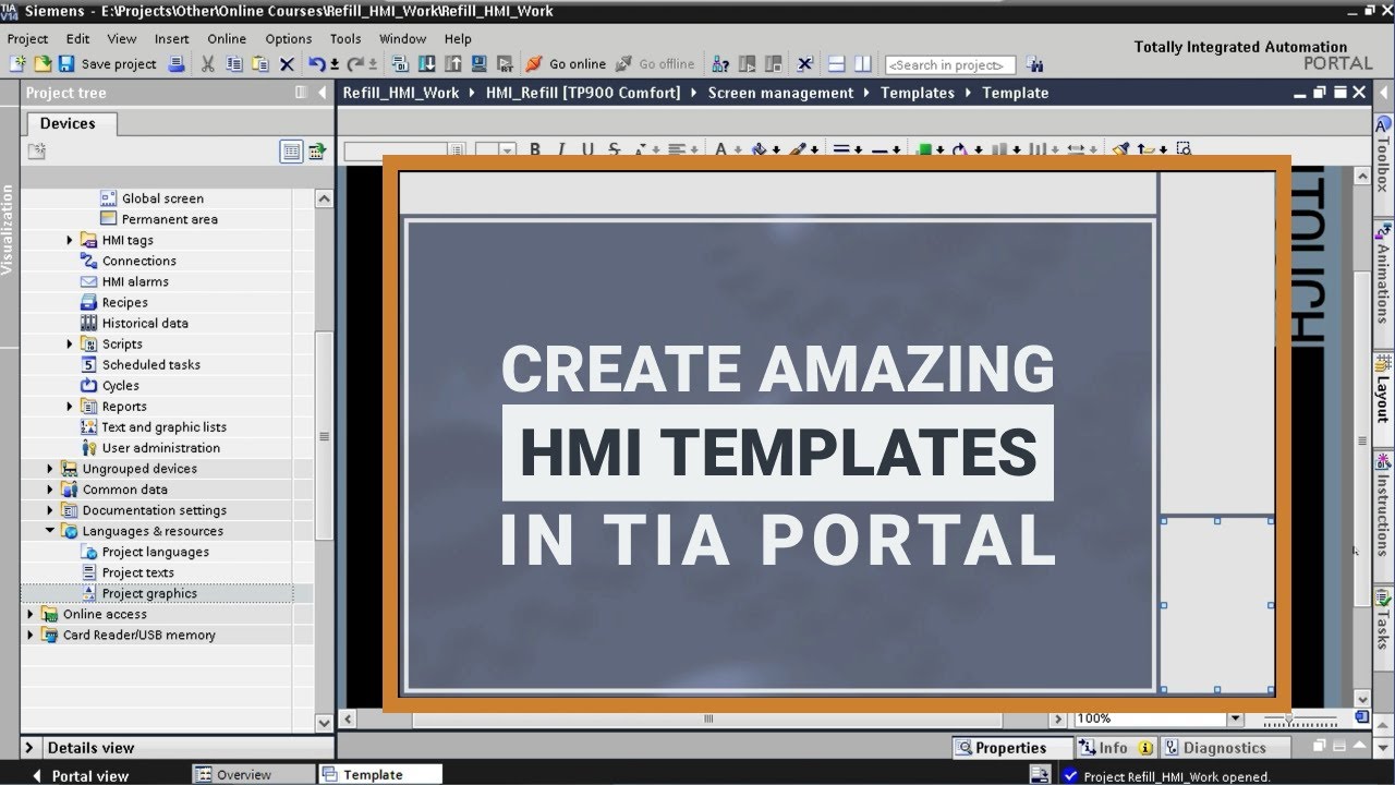 How Do I Create a New HMI Template in TIA Portal? - YouTube