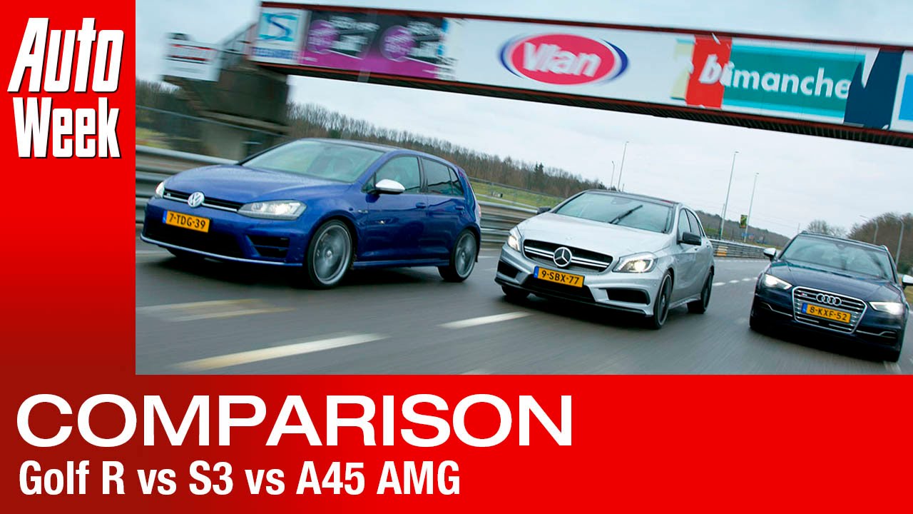 VW Golf R vs. Audi S3 vs. Mercedes A45 AMG - English subtitled - YouTube