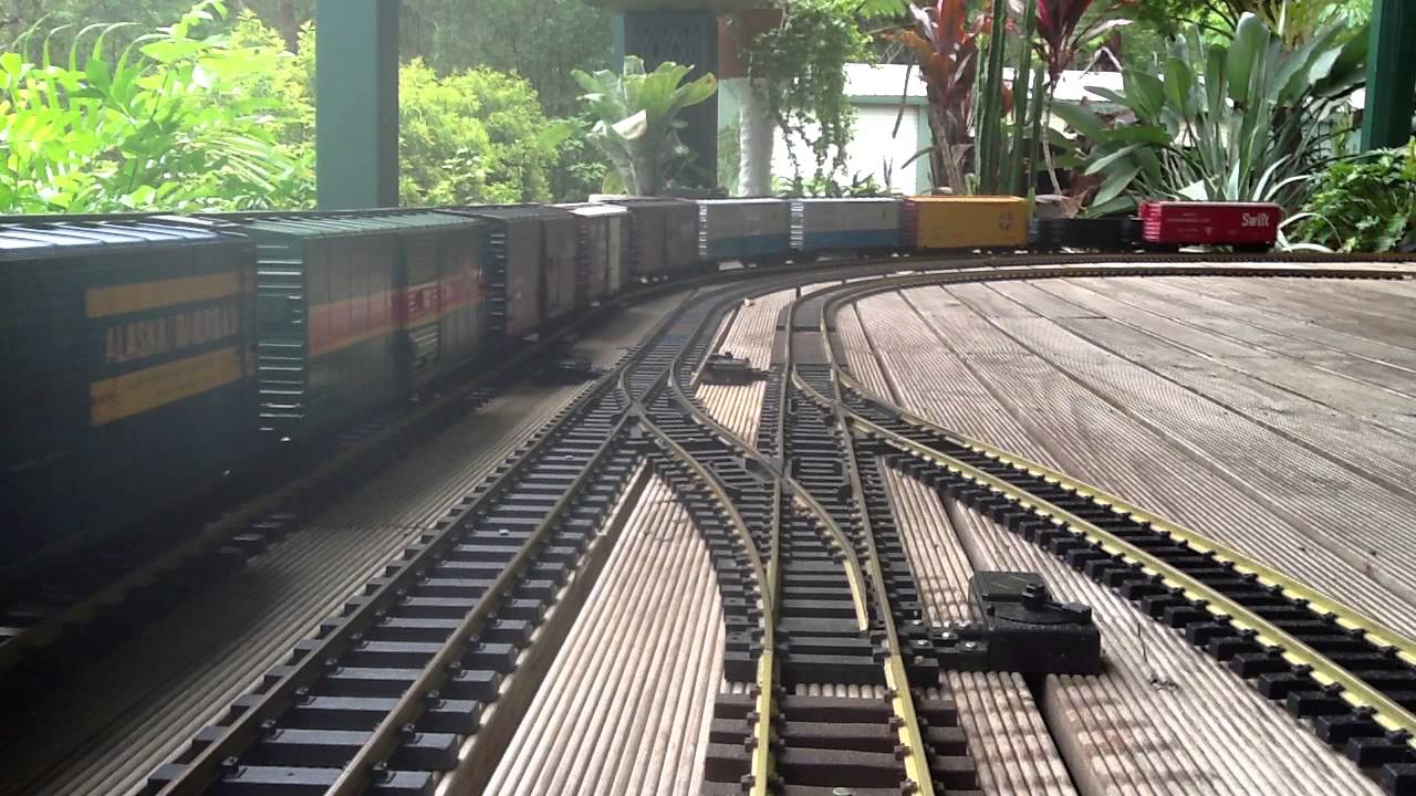 G scale USA trains F3 and GP9 - YouTube