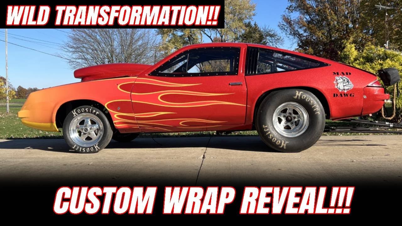 CUSTOM WRAPPING OUR MONZA DRAG CAR!!! - YouTube