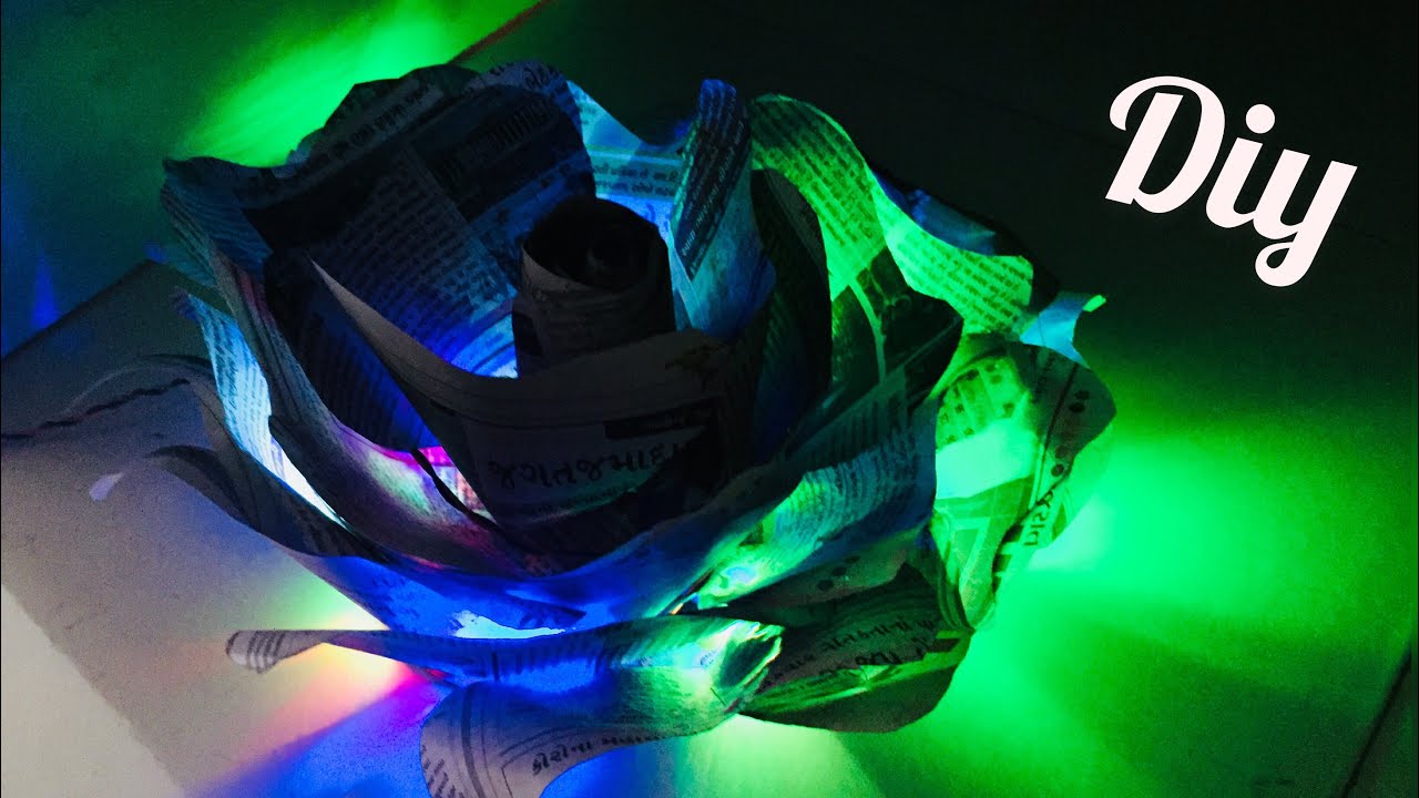 How to make night lamp/Home Decoration ideas/ new paper craft/DIY Room ...