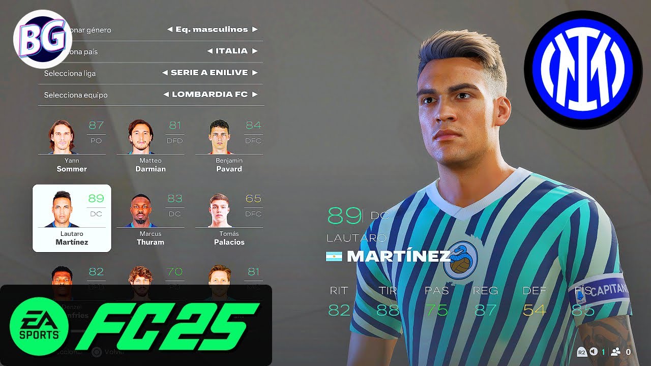 EA FC 25 Volti e Valutazioni dei Giocatori dell'Inter - 4K 60fps - YouTube