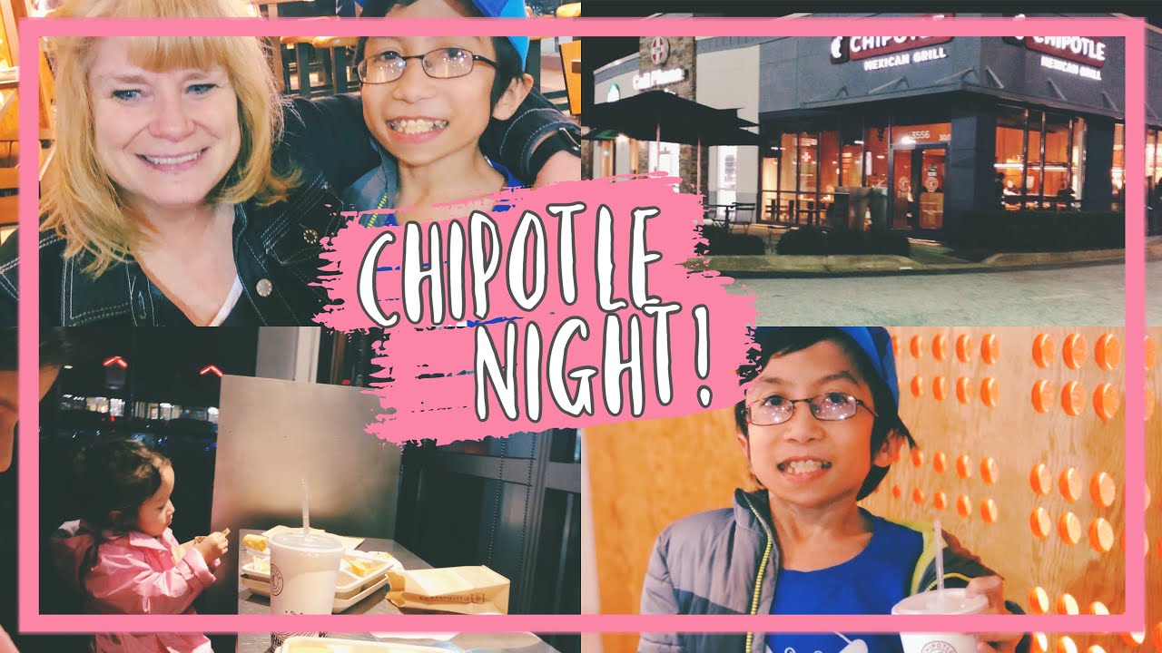SPIRIT NIGHT AT CHIPOTLE FOR WILLIAM’S SCHOOL! - YouTube