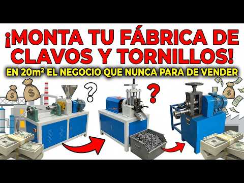 🚀 Monta tu FÁBRICA de CLAVOS y TORNILLOS en 20m² 🔩 El negocio que NUNCA deja de vender.