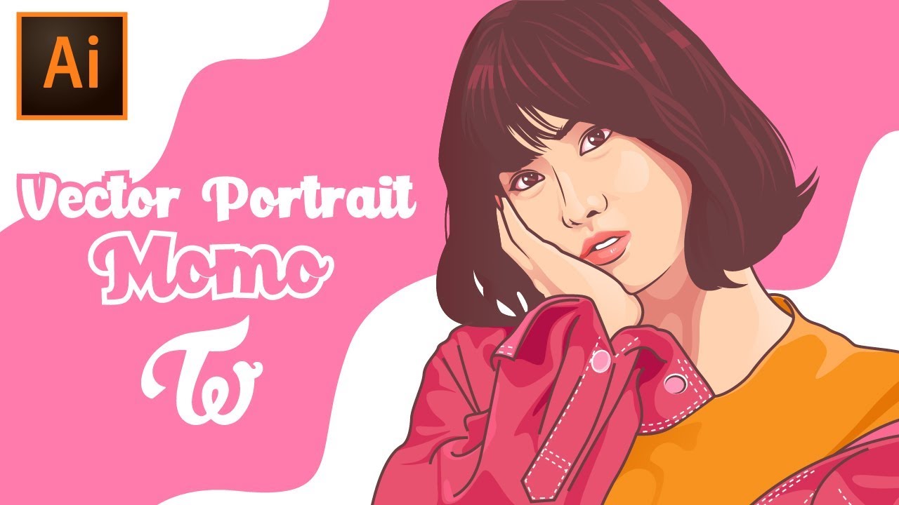 Vector Portrait In Adobe Illustrator Momo Twice Youtube