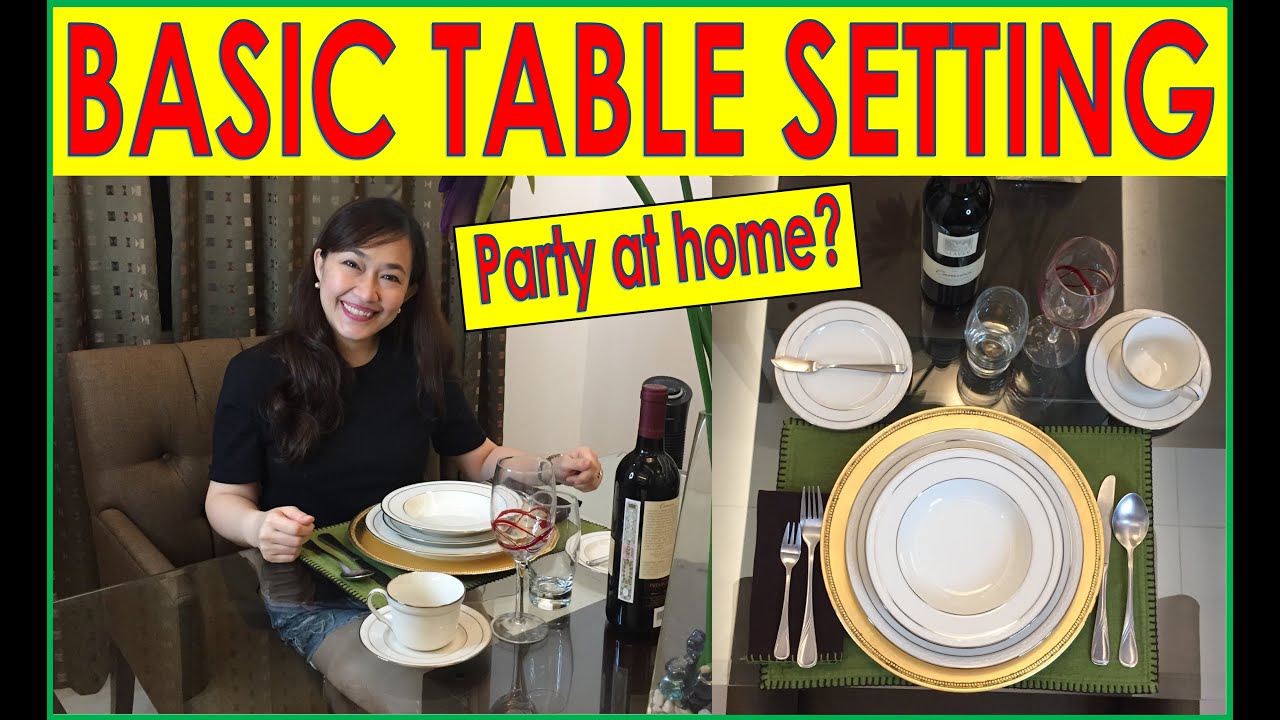 BASIC TABLE SETTING: Easy table Setup - YouTube