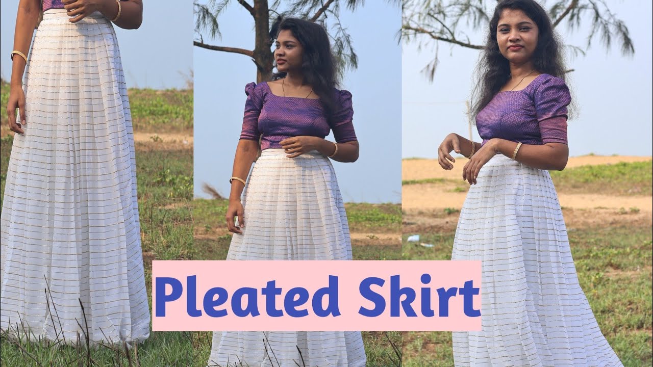 Pleated Skirt/stitching tutorial - YouTube