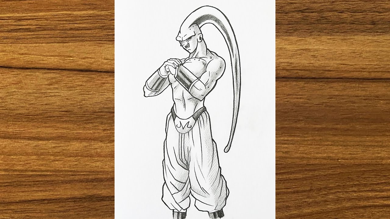 How to draw Majin Buu full body || Dragon Ball easy tutorial - YouTube