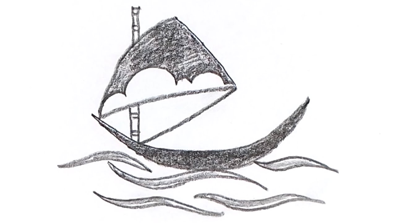 How to draw a boat | সহজ নৌকা আঁকা শিখুন | Simple boat drawing - YouTube