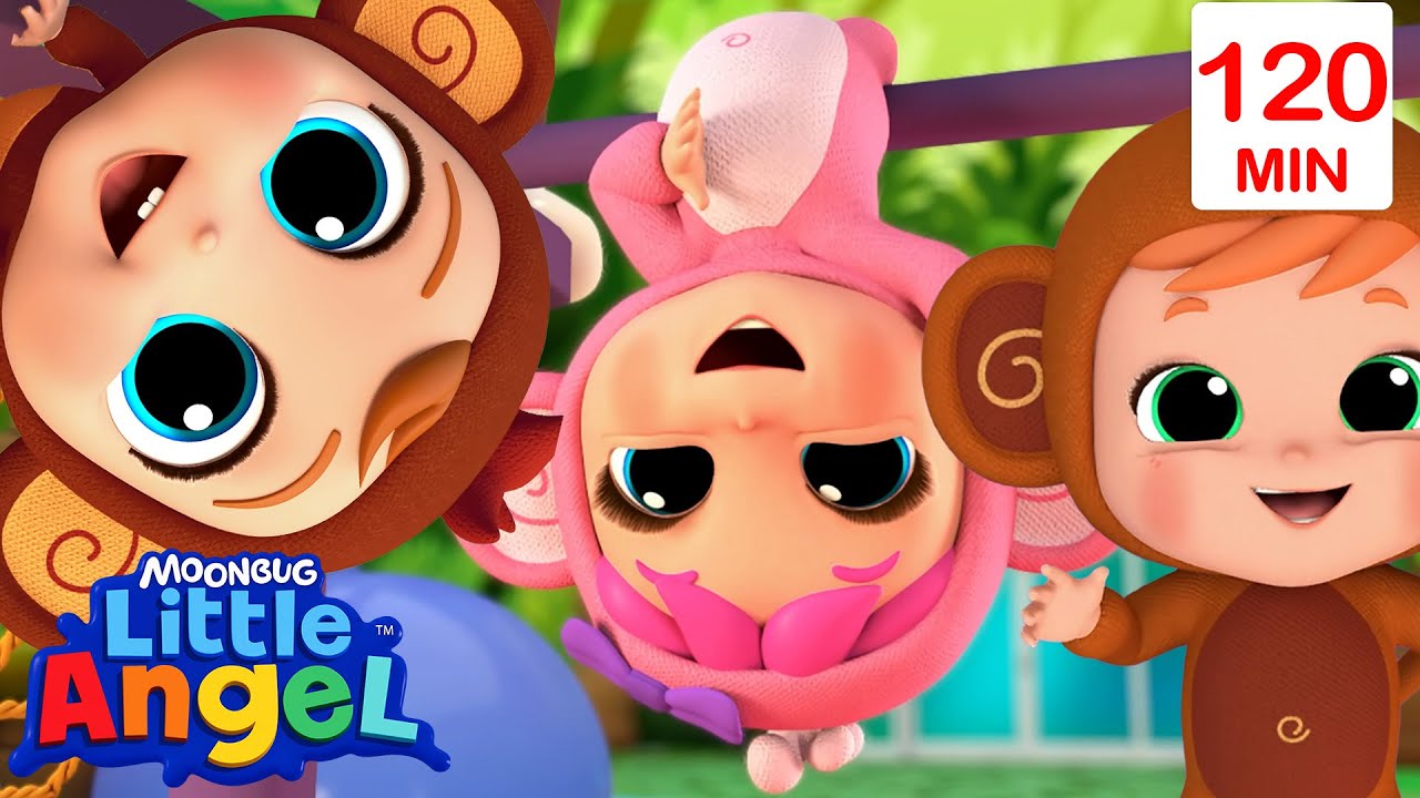 Cheeky Little Monkeys | Little Angel Fun Cartoons | Moonbug Kids ...