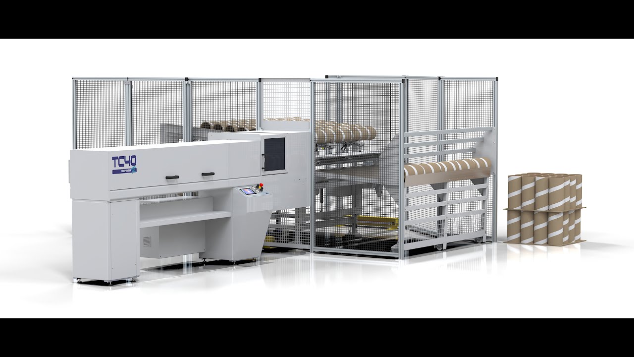 TC40 Series R Fully Automatic Core Cutter - YouTube