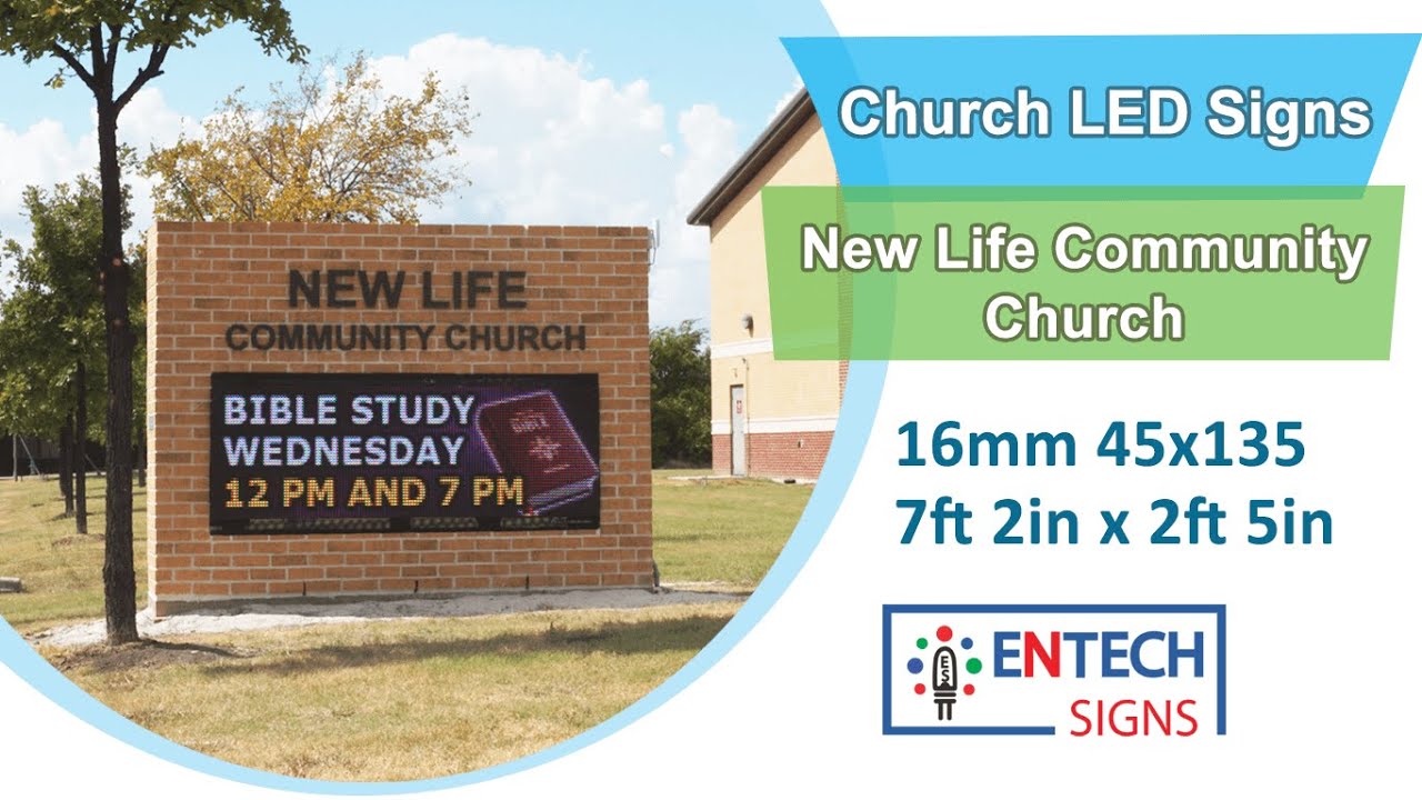 Church LED Signs | Grow Your Congregation! | 16MM Color Sign - YouTube