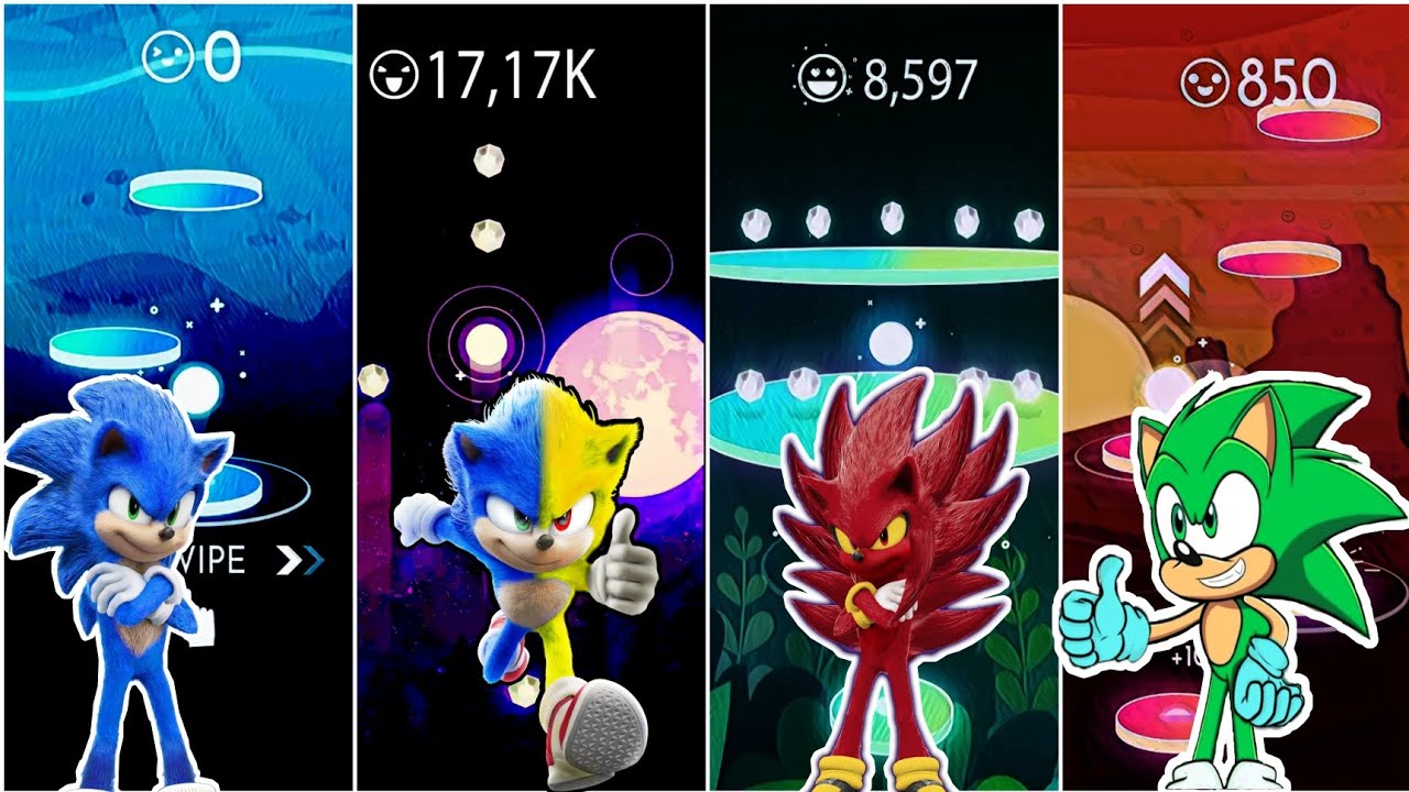 BEAT JUMPER - Sonic Vs Mix Sonic Vs Red Sonic Vs Green Sonic - YouTube
