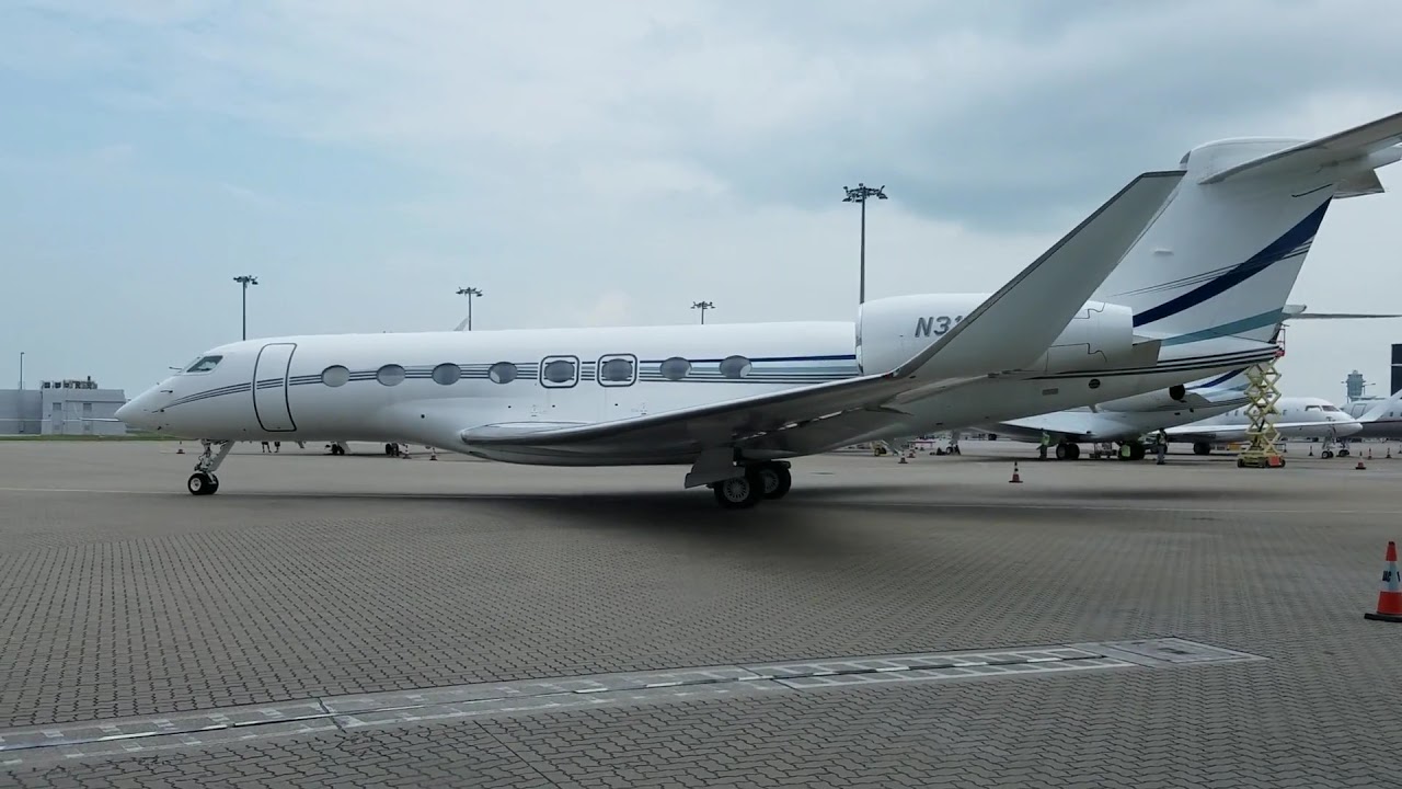 G650ER N318LS departing BAC at VHHH Hong Kong - YouTube