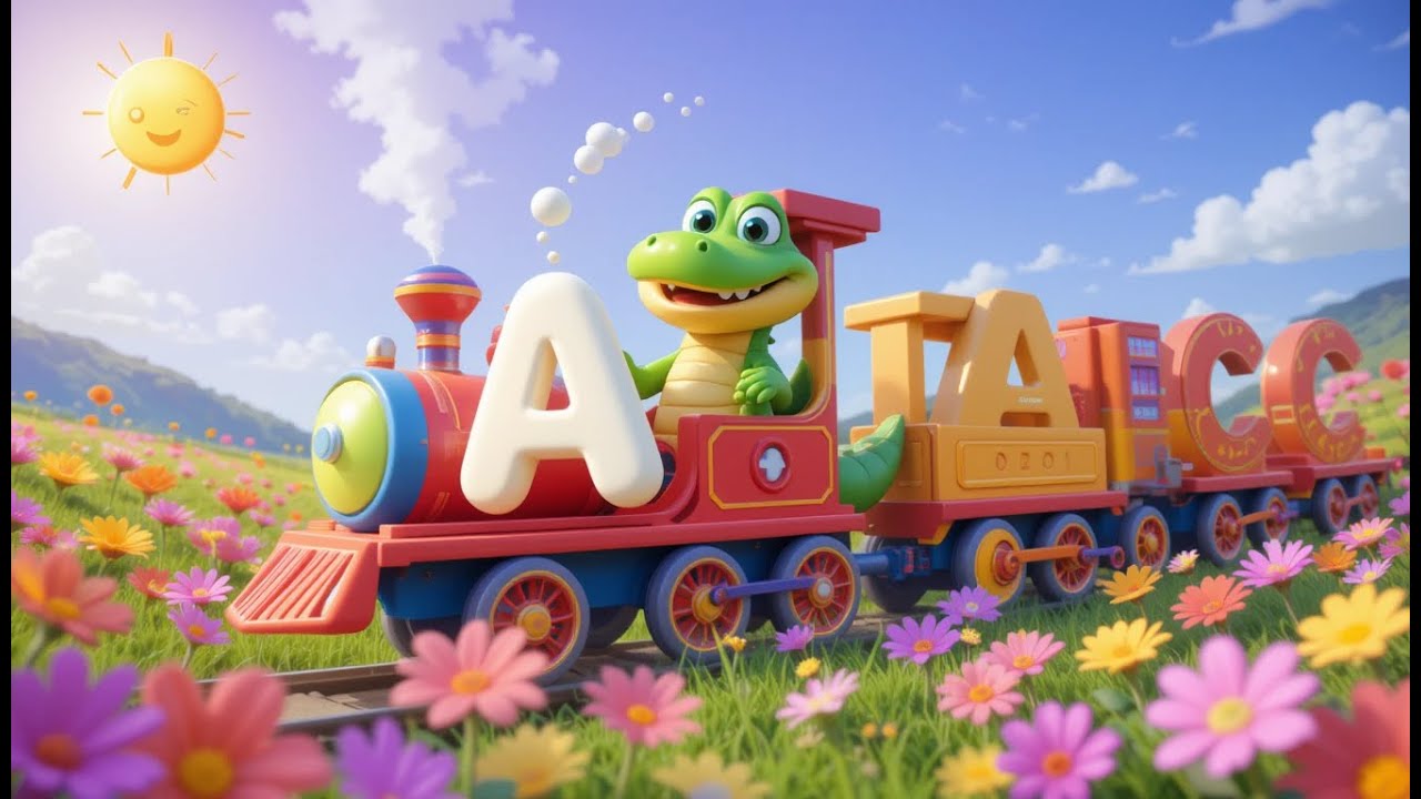 ABC Train with Animals | Ride the Alphabet Train from A to Z with ...