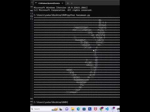 hanuman in ASCII using python jai shree ram, ram mandir #beautiful #nature #jaishreeram #sanatan ...