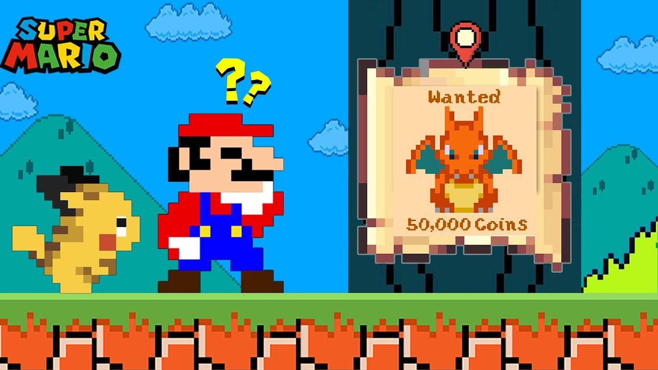 Mario and Pikachu vs Bounty Pokemon Hunting Challenge | Mario Brain ...